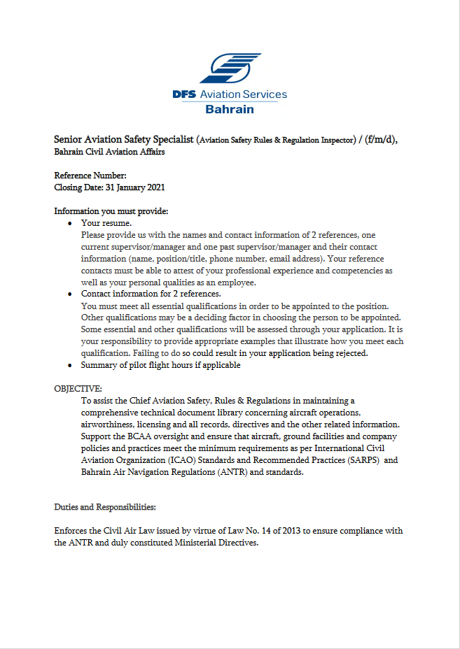 Karriere - DFS Aviation Services